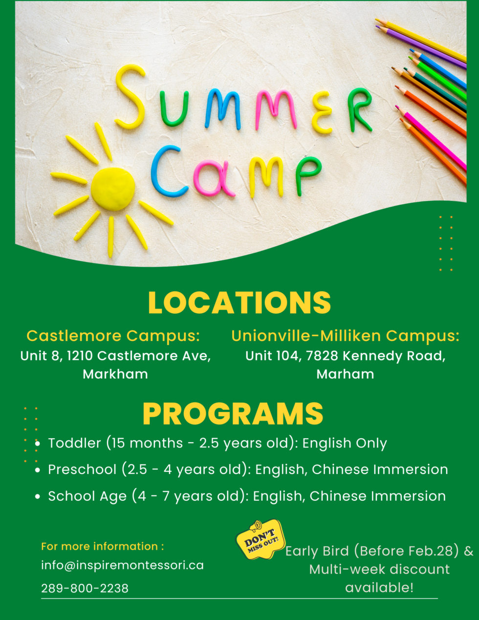 Summer Camp Markham, Montessori Summer Camp, Licensed Markham Daycare